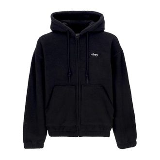 Obey Schwarzer Rei&szlig;verschluss Hoodie mit langen &Auml;rmeln Jacke - - Sweatshirts & Hoodies - Herren - Schwarzk - XL