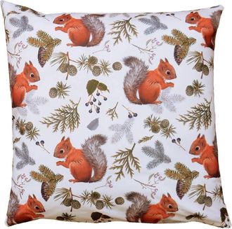 Matches 21 matches21 Kissenbezug Kissenh&uuml;lle Heimtextilien Eichh&ouml;rnchen Herbst & Weihnachten wei&szlig; & Druck bunt 40x40 cm Polyester