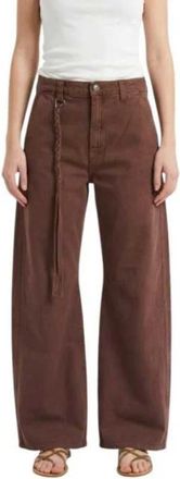 Mason's Femme, Pantalons, Brun, Taille: 42 FR Val&eacute;rie Wide Pantalons