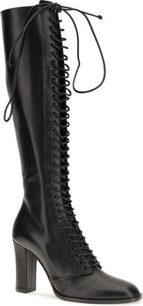 Dolce & Gabbana Calf Leather Lace-Up Boots - Black