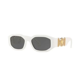 Versace Homme, Accessoires, Blanc, Taille: 53 MM Medusa Biggie Lunettes de soleil