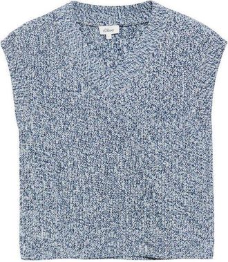 s.Oliver Kurzarmpullover Strickpullover Melierter Strickpullunder
