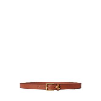 Ralph Lauren Schmaler Lederg&uuml;rtel mit Logo-Schlaufe - - Accessories - Damen - Rot - S