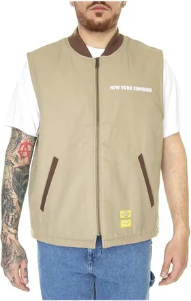 Dickies Homme, Vestes, Beige, Taille: M Veste d&eacute;t&eacute; sans manches