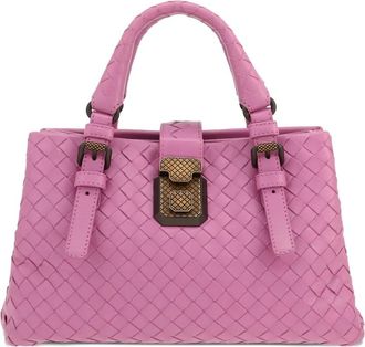 Bottega Veneta sac porté épaule en cuir Intrecciato Roma (années 2010) - Rose