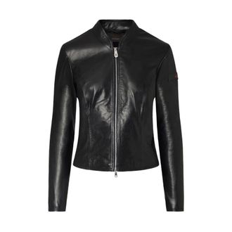 Peuterey Femme, Vestes, Noir, Taille: 40 FR Leather Vestes
