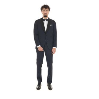Michael Kors Smoking mit Schalkragen und klassischer Hose - - Suits - Herren - Blau - 3XL