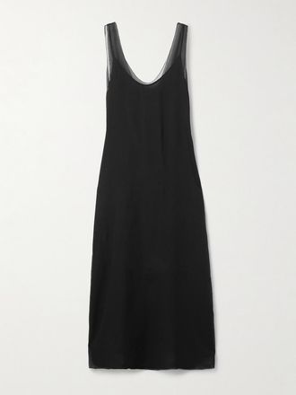 Toteme Mehrlagiges Midikleid Aus Seidenchiffon - Schwarz