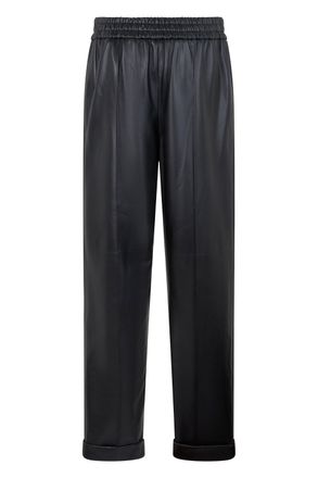 Celine Womens Trousers Lambskin Black Leather