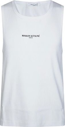 Maison Kitsun&eacute; Homme, Tops, Blanc, Taille: S Smanicata Costina Logo Paris