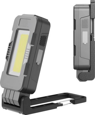 M&uuml;ller-Licht Mobiles LED Arbeitslicht, robustes Design mit Akku zum Aufladen, verschiedene Helligkeitsstufen,Multifunktional mit Frontlicht, Taschenlampe mit Stand