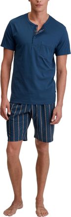 CALIDA Relax Imprint Kurz-Pyjama Herren, aus 100% Baumwolle, pflegeleicht, elastisch und formstabil, in Single Jersey