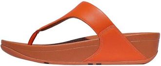 FitFlop Womens Lulu Leather Toepost Sandal, Satsuma, 38 EU