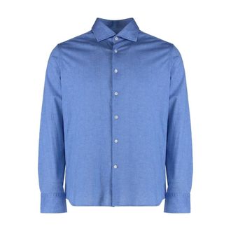 Sonrisa Lang&auml;rmliges Button-Up-Hemd - - Shirts - Herren - Blau - 2XL