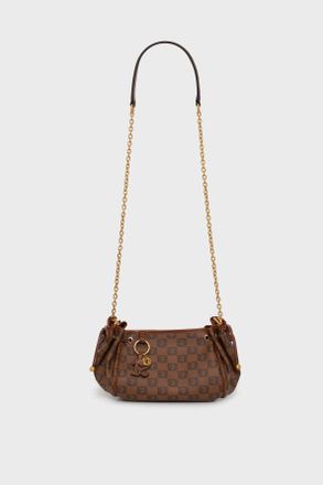 Gerard Darel Sac en toile enduite monogramm&eacute;e et cuir - LE MINI 24 - Camel