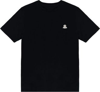RefrigiWear Homme, Tops, Noir, Taille: XL T-shirt Noir en Coton avec Patch Logo