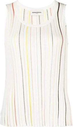 Sonia Rykiel D&eacute;bardeur en m&eacute;lange de coton ray&eacute; - Femme - Tops - Multicolore - Taille: 38 FR