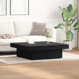 vidaXL Vidaxl - Table basse Ch&ecirc;ne noir 90 x 90 x 28 cm Bois ding&eacute;nierie