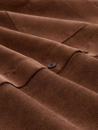 Tom Tailor Midikleid H braun,Casual,Polyester,Unifarben,Hemdblusenkragen,Langarm,Regular Fit