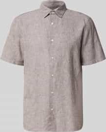 Mc Neal Regular Fit Freizeithemd aus Leinen-Baumwoll-Mix