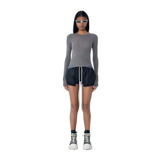 Rick Owens Femme, Tops, Gris, Taille: 38 FR T-shirt &agrave; Manches Longues C&ocirc;tel&eacute;