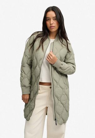 Superdry Steppjacke LONG ONION QUILT LINER JKT mit Obermaterial aus Nylon, Relaxed Fit, pflegeleicht, unifarben