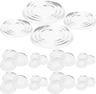 Artibetter 40 St&uuml;ck Teiliges Transparente Anti rutsch Pads aus PVC rutschfeste M&ouml;belpuffer in Zwei f&uuml;r Glasplatten Stabile Tischplattenpuffer f&uuml;r K&uuml;che B&uuml;ro Lang