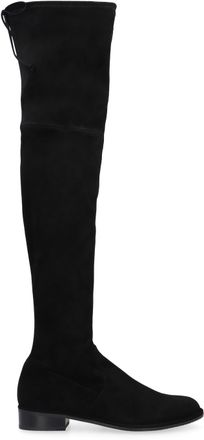 Stuart Weitzman Womens Lowland Stretch Suede Over The Knee Boots Black Polyurethane