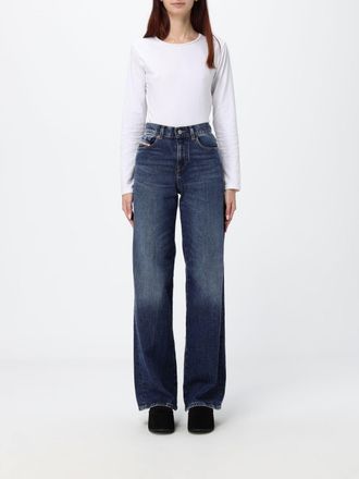 Diesel Jean D-Akemi taille haute &agrave; jambe large en denim stretch
