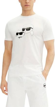 Karl Lagerfeld Homme, Tops, Blanc, Taille: XL Logo T-Shirt