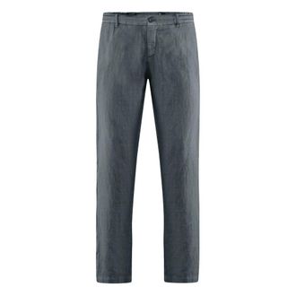 Bomboogie Homme, Pantalons, Bleu, Taille: W30 Pantalon de jogging en lin pur