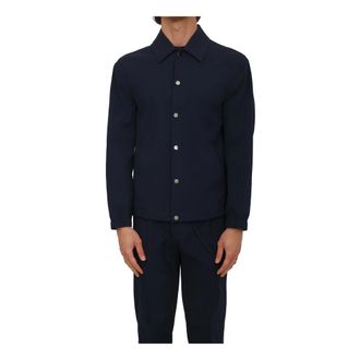 Paolo Pecora Giacca camicia Tessuto - - Jackets - Herren - Blau - L