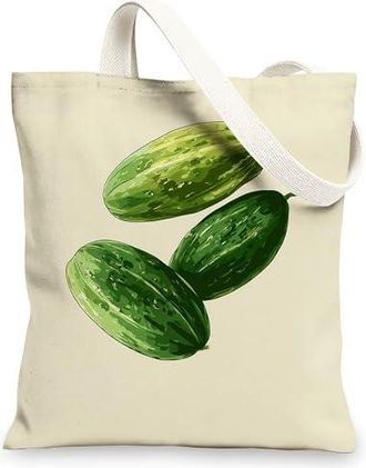 Generic Sacs fourre-tout en toile verts, sacs réutilisables respectueux de lenvironnement, légers et lavables avec bandoulière en toile B, vert, 13x15 Inch