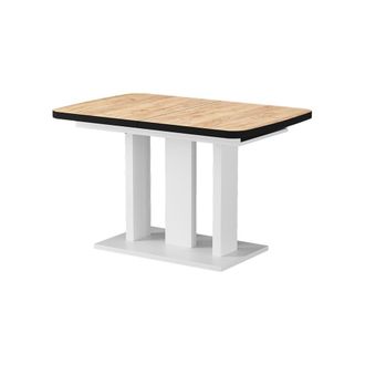 Vicco Ausziehbarer Esszimmertisch Fenaro, Schwarz/Goldkraft Eiche/Weiß, 120/160 x 80 cm 2 Teile