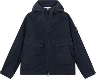 Stone Island Homme, Vestes, Bleu, Taille: XL Veste L&eacute;g&egrave;re Compact Touch Poly-TC