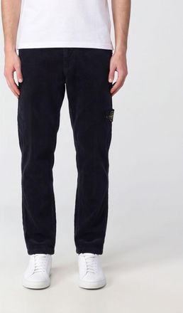 Stone Island Chino-Hose aus Samt mit Compass-Logo-Patch