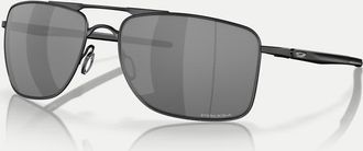 Oakley Gauge 8 - Lunettes de soleil rectangulaires &agrave; verres miroir polaris&eacute;s noirs - Noir mat
