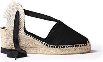 Toni Pons Espadrille Femme en Toile de Coton - Valencia - Noir, 38 EU