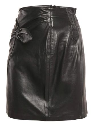 Nanushka minijupe en cuir artificiel pre-owned - Noir