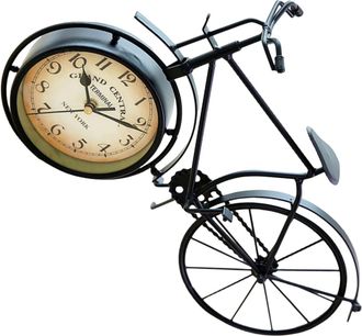 Valiclud Kreative Fahrrad Tischuhr Metall Vintage Stummuhr Retro Wecker F&uuml;r B&uuml;ro Schlafzimmer Wohnzimmer