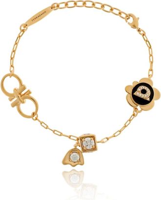 Ferragamo Femme, Accessoires, Jaune, Taille: ONE Size Brass Bracelet