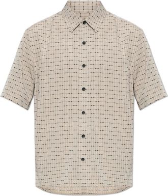 Rag & Bone Homme, Chemises, Beige, Taille: S Chemise Jacquard &agrave; Manches Courtes Dalton