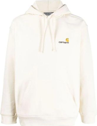 Carhartt Work in Progress Homme, Sweatshirts et sweats &agrave; capuche, Beige, Taille: S Hooded American Script SweaT-shirt