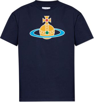 Vivienne Westwood Homme, Tops, Bleu, Taille: XL T-shirt imprim&eacute;