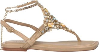 Alma En Pena Alma EN Pena, Femme, Chaussures, Beige, Taille: 41 EU Flat Sandal With Nappa Leather Trim