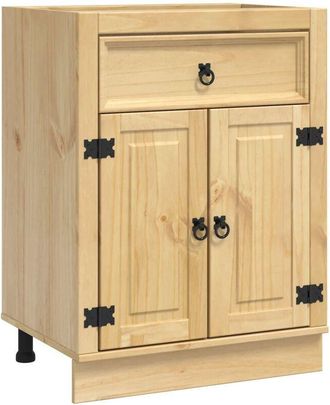 vidaXL vidaXL Armoire avec tiroir SKI Brun Miel 60 x 46 x 81,5 cm Pin massif