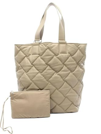 Bottega Veneta Gesteppte Handtasche - Nude