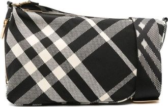 Burberry Femme, Sacs, Noir, Taille: ONE Size Sac bandouli&egrave;re en tissu avec motif &agrave; carreaux