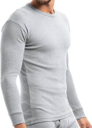 MT Herren Ski- und Thermounterhemd Light - Winter Unterw&auml;sche Langarm - Hellgrau 3XL
