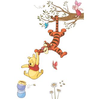 RoomMates RM - Disney Winnie Puuh schnapp den Honig Wandtattoo, PVC, bunt, 48 x 13 x 2.5 cm